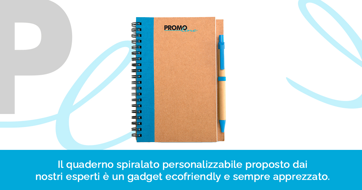 Quaderno spiralato personalizzabile ecofriendly | PROMOline